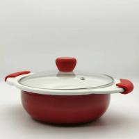 China Kitchen Enamel Carbon Steel Casserole Hotpots Cooking Pot Lightweight Eco Friendly for sale