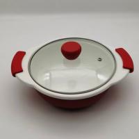 China Kitchen Enamel Carbon Steel Casserole Hotpots Cooking Pot Lightweight Eco Friendly for sale