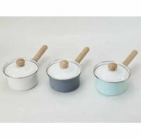 China Health Care Enamelware Carbon Steel Pot Saucepan Milk Pan For Gas And Induction Cooker for sale