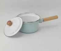 China Health Care Enamelware Carbon Steel Pot Saucepan Milk Pan For Gas And Induction Cooker for sale