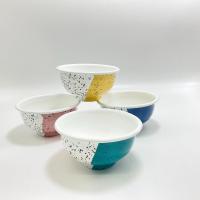 China 107RX enamel double color mixed metal tableware sets custom decal dinner 80000pieces yearly manufacturing output capacity for sale