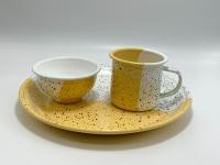 China 107RX enamel double color mixed metal tableware sets custom decal dinner 80000pieces yearly manufacturing output capacity for sale