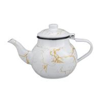 China High Temp Logo Printing Enamel Tea Kettle Teapot Multi Capacity Design Kitchen Drinkware for sale