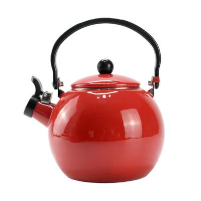 China 2.5 L  Enamel Water Kettle Whistling Tea Kettle with Color Coating for sale