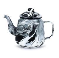 China Portable Food Grade Keep Warmer Kettle Enamel Steel Kettle 1.1L 1.4L Capacity for sale