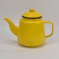 China Portable Food Grade Keep Warmer Kettle Enamel Steel Kettle 1.1L 1.4L Capacity for sale
