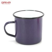 China Iron Raw Material Customized Color 12 Oz Enamel Mug White Coffee Enamel Cup Camping Handle Perfect for Custom Printing for sale