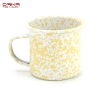 China Iron Raw Material Customized Color 12 Oz Enamel Mug White Coffee Enamel Cup Camping Handle Perfect for Custom Printing for sale