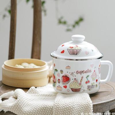 China Enamel Carbon Steel Pasta Pot With PE Lid , Enamel Full Coated Noodle Pot EU Approved for sale