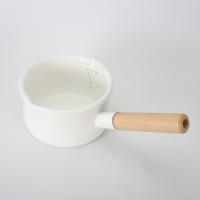 China Iron Raw Material Kitchen Carbon Steel Enamel Stew Pot Sauce Pan Deep Saucepan OEM for sale