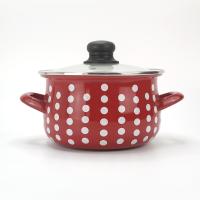 China Health Care Enamel Casserole Set Kitchen Cook Enamel Pots And Pans Set With Glass Lid for sale