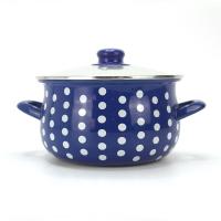 China Health Care Enamel Casserole Set Kitchen Cook Enamel Pots And Pans Set With Glass Lid for sale