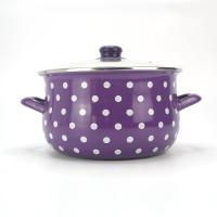 China Health Care Enamel Casserole Set Kitchen Cook Enamel Pots And Pans Set With Glass Lid for sale