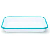 China Glossy Shiny Reusable Cast Iron Enamel Food Dish Nordic Design Enamelware Pie Dish for sale