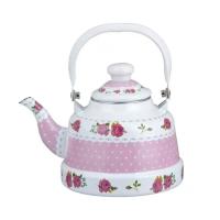 China Thickness 0.8mm Handmade Kettle Stovetop Gas Stove Enamel Kettle Turkish Tea Set Induction 1.1L 1.7L 2.5L 3.3L 4.2L for sale