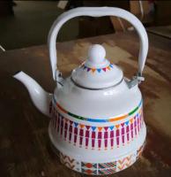 China Thickness 0.8mm Handmade Kettle Stovetop Gas Stove Enamel Kettle Turkish Tea Set Induction 1.1L 1.7L 2.5L 3.3L 4.2L for sale