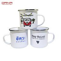 China Flower Theme 8x8cm Custom Style 12 Oz Enamel Mug Coffee Mug Camping White Coffee Enamel Cup Mug for Printing for sale