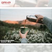 China Flower Theme 8x8cm Custom Style 12 Oz Enamel Mug Coffee Mug Camping White Coffee Enamel Cup Mug for Printing for sale