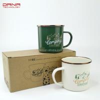 China Handmade 0.5mm Thickness 20oz Enamel Coffee Cup Metal Steel Mug Custom Logo Printing Camping Mug Milk Mug with Decal for sale