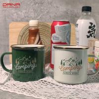 China Daily 12 Oz Sublimation Camping Enamel Mug Sets Tea Coffee Mug Logo Custom Illustration Production 30 Days for sale