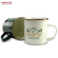 China Daily 12 Oz Sublimation Camping Enamel Mug Sets Tea Coffee Mug Logo Custom Illustration Production 30 Days for sale
