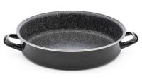China Custom Logo 32cm Enameled Steel Cookware Non Stick Buffet Casserole Classical Style for sale