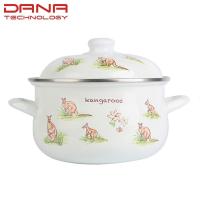 China Customized Enamel Casserole Set 5PCS 16 To 24cm Cast Iron Cookware Kitchen Cooking Pot for sale