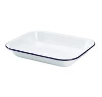 China Steel Rolled Edge Rim Classical Style Enamel Dinnerware Soup Plate Custom Logo for sale