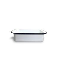 China OEM Size Enamel Tableware Sets Metal Plate Dishes High Temperature Logo Printing for sale