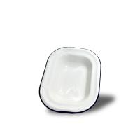 China White Kitchen Enamel Tableware Square Baking Pan Non Stick Baking Tray EU FDA Certified for sale