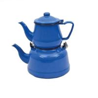 China Custom Color Enamel Kettle Small Size Tea Pots 0.8mm Thickness With Handle for sale