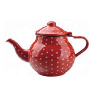 China Thickness 0.8mm 350ml Small Size Enamel Teapot 0.7L Fat Kettle for Tea Preparation for sale