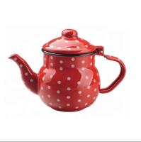 China Thickness 0.8mm 350ml Small Size Enamel Teapot 0.7L Fat Kettle for Tea Preparation for sale