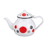 China Thickness 0.8mm 350ml Small Size Enamel Teapot 0.7L Fat Kettle for Tea Preparation for sale
