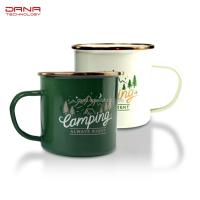 China Production 30 Days 12oz Sublimation Enamel Printed Custom Enamel Camping Coffee Mug Enamel Cups Bulk for sale
