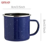 China Classical Style Enamel Mug 6cm 7cm 8cm 9cm 10cm 11cm 12cm 14cm 15cm Travel Coffee Mug Custom Printed Artwork Design for sale