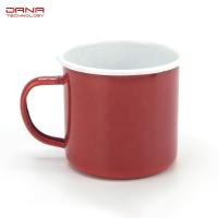 China 304 Stainless Steel Rolled Edge Rim Customized Color Enamel Mugs Metal Cups Lightweight Traveling for sale
