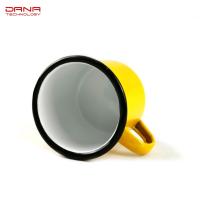 China 304 Stainless Steel Rolled Edge Rim Customized Color Enamel Mugs Metal Cups Lightweight Traveling for sale
