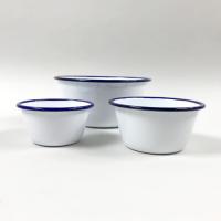 China Double Coating Enamel Puddin Bowl Sets 80ml 500ml Functional Kitchen Accessories for sale