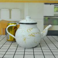 China Handmade Ceramic Stov Enamelled Carbon Steel Coffee Pot Teapot Kettle Custom Decal for sale