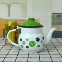 China Handmade Ceramic Stov Enamelled Carbon Steel Coffee Pot Teapot Kettle Custom Decal for sale