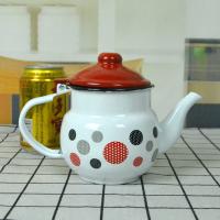 China Handmade Ceramic Stov Enamelled Carbon Steel Coffee Pot Teapot Kettle Custom Decal for sale