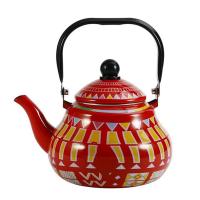 China Eco Friendly Enamelled Carbon Steel Kettle Customized Logo Water Boiling Kettle 1.2L 1.5L 1.8L 2.5L Teapot Coffee Kettle for sale