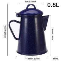 China Enamel Coating Porcelain Blue Starry Sky Coffee Kettle Kettle Boiling Water 0.8L 1.2L 1.8L 2.4L Ideal Camping Restaurant for sale