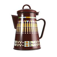 China Classic Geometric Pattern Carbon Steel Camping Kettle Multiuse Boiling Water Kettle for sale