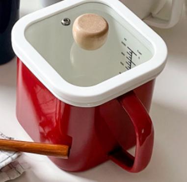 China Eco Friendly Instant Noodle Pot in 1000ml 1450ml and 2650ml Capacity Enamel Metal Steel Cooking Pot Bowl with Glass Lid for sale