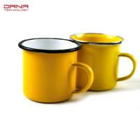 China 80000pieces Year High Temperature Logo Printing Business Christmas Gifts Sublimation 11oz 350ml Camping Enamel Carbon Steel Coffee Mug for sale