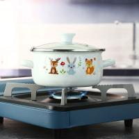 China Customized Color Capacity 1000 6000ml Enamel Mini Pot Sets Food Warmer Pot with Custom Decal Decoration Options for sale