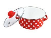 China Customized Color Capacity 1000 6000ml Enamel Mini Pot Sets Food Warmer Pot with Custom Decal Decoration Options for sale