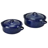 China Enamel Steel Camping Cookware Sets Pots And Pans 1000ml 6000ml Classic Style Design for sale